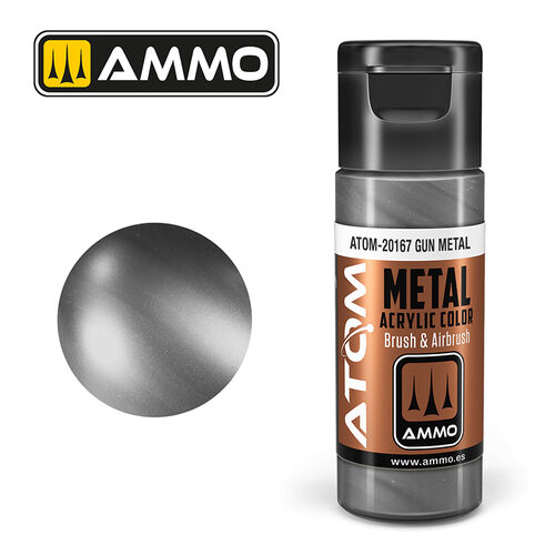 AMMO of Mig Jimenez ATOM-20167 Atom Metallic Gun Metal