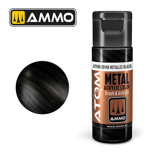 AMMO of Mig Jimenez ATOM-20168 Atom Metallic Black