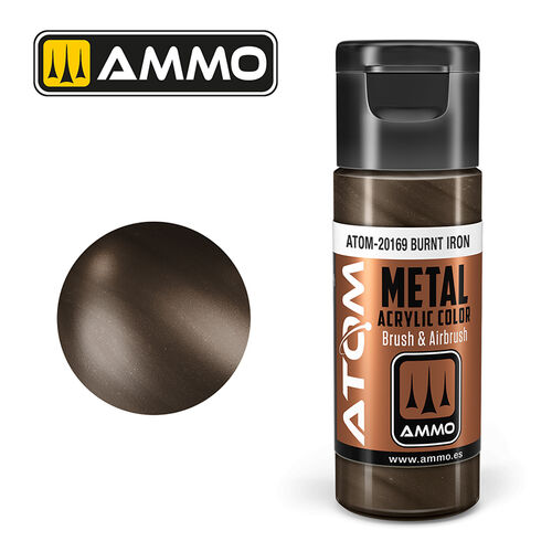 AMMO of Mig Jimenez ATOM-20169 Atom Metallic Burnt Iron