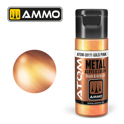 AMMO of Mig Jimenez ATOM-20171 Atom Metallic Gold Pink