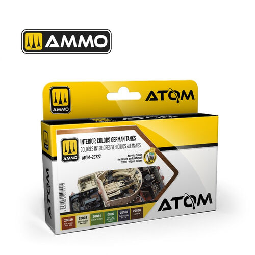 AMMO of Mig Jimenez ATOM-20722 Interior Colors German Tanks Set