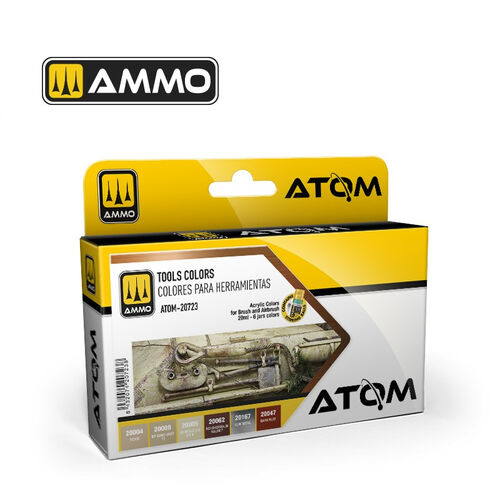AMMO of Mig Jimenez ATOM-20723 Tools Colors Set