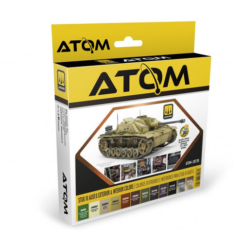 AMMO of Mig Jimenez ATOM-20730 Stug III Ausf.G Exterior & Interior Colors Set