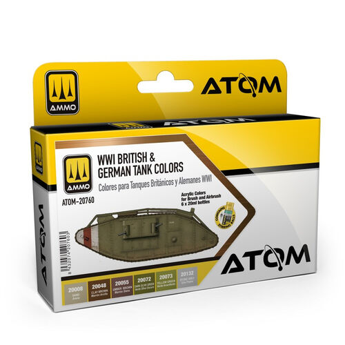 AMMO of Mig Jimenez ATOM-20760 British & German WWI Colors Set