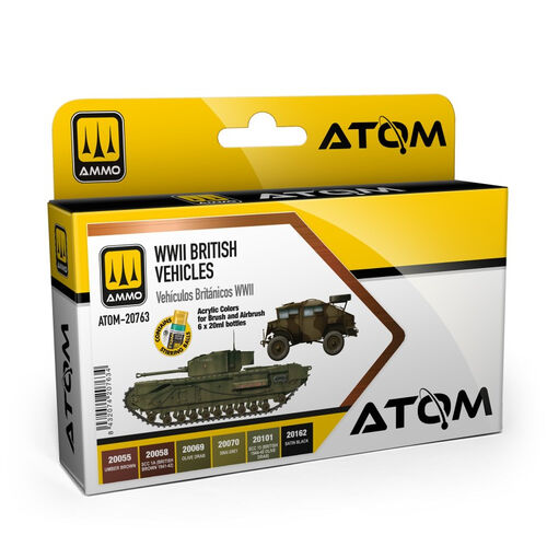 AMMO of Mig Jimenez ATOM-20763 WWII British Vehicles Set