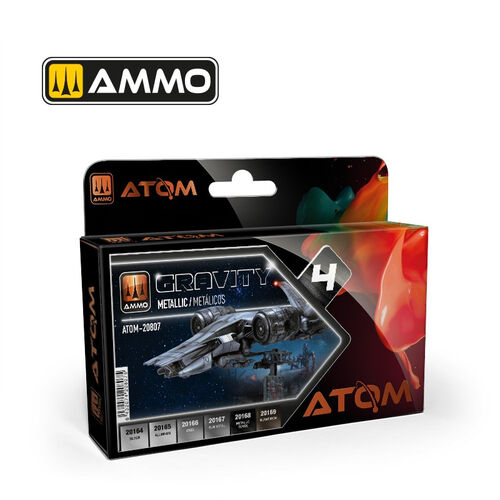 AMMO of Mig Jimenez ATOM-20807 Gravity Set 4 - Metallic
