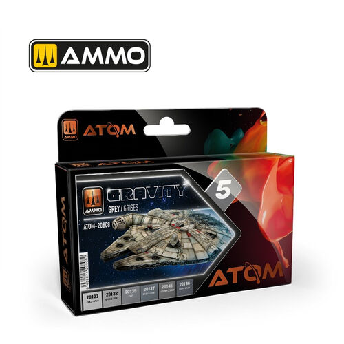 AMMO of Mig Jimenez ATOM-20808 Gravity Set 5 - Grey
