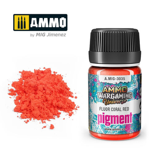 AMMO of Mig Jimenez 3035 Fluor Coral Red Pigment