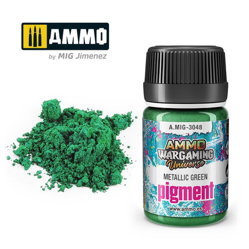 AMMO of Mig Jimenez 3048 Metallic Green Pigment
