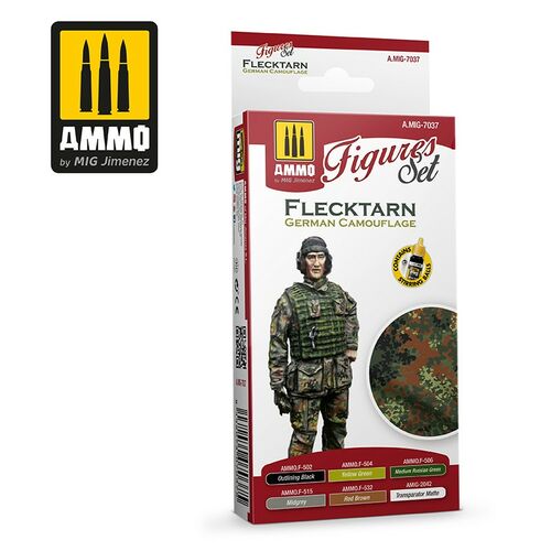 AMMO of Mig Jimenez A.MIG 7037 Flecktarn German Camouflage Figures Set