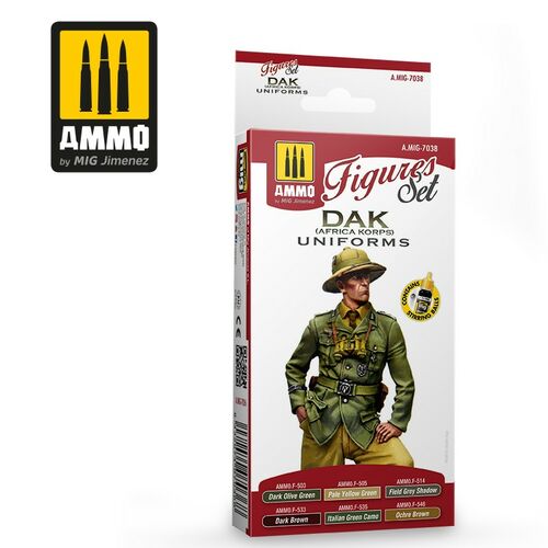 AMMO of Mig Jimenez A.MIG 7038 DAK Uniforms (Afrika Korps) Figures Set