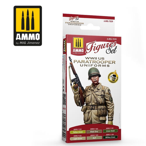AMMO of Mig Jimenez 7039 US WWII Paratroopers Figures Set