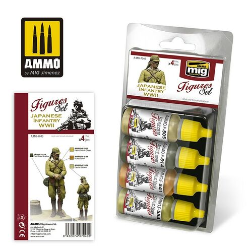 AMMO of Mig Jimenez A.MIG 7040 Japanese Infantry WWII Figures Set