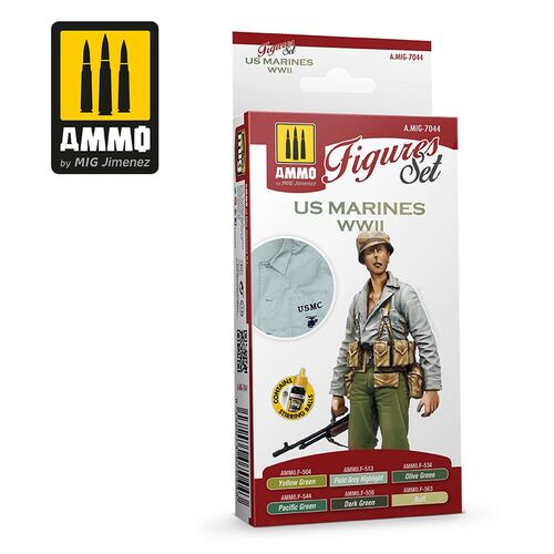 AMMO of Mig Jimenez A.MIG 7044 US Marines WWII Figures Set