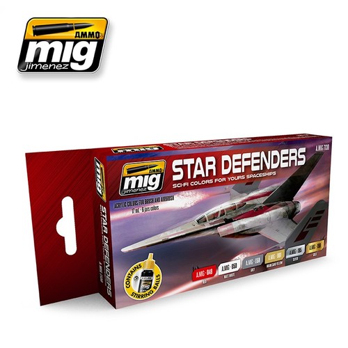AMMO of Mig Jimenez A.MIG 7130 Star Defenders Sci-FI Colors Set