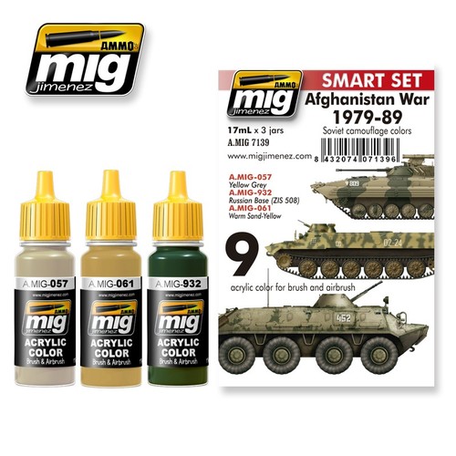 AMMO of Mig Jimenez A.MIG 7139 Afghanistan War 1979-89 COLORS Set