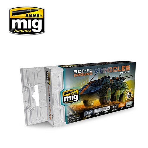 AMMO of Mig Jimenez A.MIG 7155 Sci-Fi Ground Vehicles Color Set