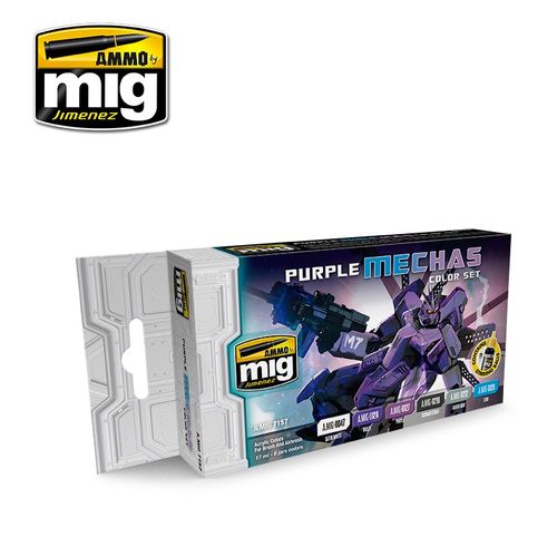 AMMO of Mig Jimenez A.MIG-7157 Purple Mechas Color Set