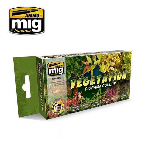 AMMO of Mig Jimenez A.MIG-7176 Vegetation Diorama Colors Set