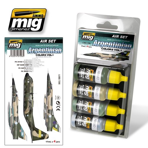 AMMO of Mig Jimenez A.MIG 7206 Air Set - Argentinian Colors VOL. 1 - acrylic color for brush and airbrush