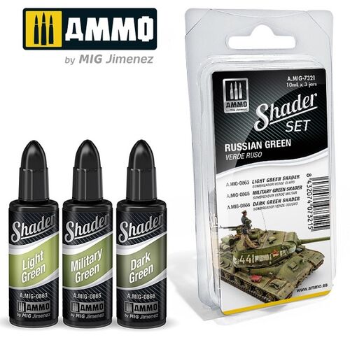 AMMO of Mig Jimenez A.MIG 7321 SHADER Set Russian Green