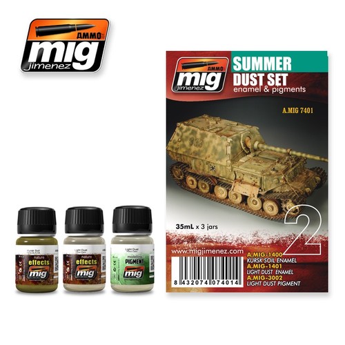 AMMO of Mig Jimenez A.MIG 7401 Summer Dust Set - Enamel & Pigments