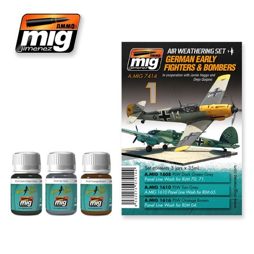 AMMO of Mig Jimenez A.MIG 7414 German Early Fighters & Bombers - In cooperation with Jamie Haggo and Diejo Quijano Set