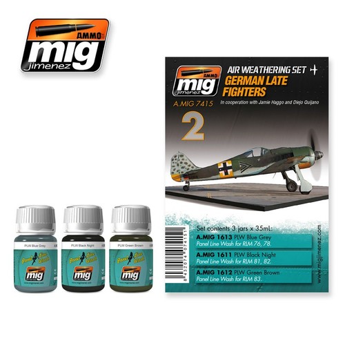 AMMO of Mig Jimenez A.MIG 7415 German Late Fighters - In cooperation with Jamie Haggo and Diejo Quijano Set