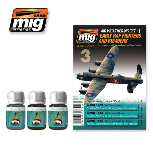 AMMO of Mig Jimenez A.MIG 7416 Early RAF Fighters and Bombers - In cooperation with Jamie Haggo and Diejo Quijano Set