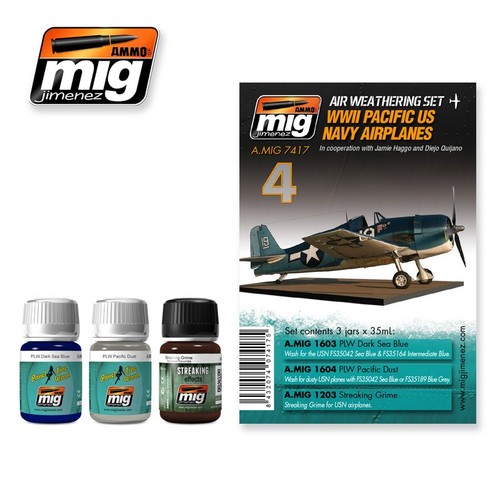 AMMO of Mig Jimenez A.MIG 7417 WWII Pacific US Navy Airplanes - In cooperation with Jamie Haggo and Diejo Quijano Set