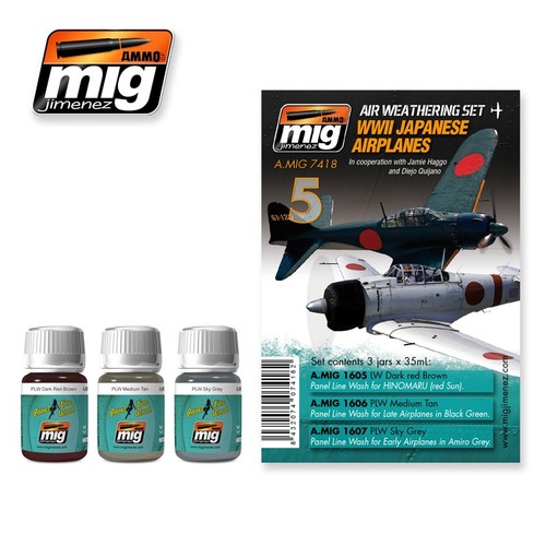 AMMO of Mig Jimenez A.MIG 7418 WWII Japanese Airplanes - In cooperation with Jamie Haggo and Diejo Quijano Set