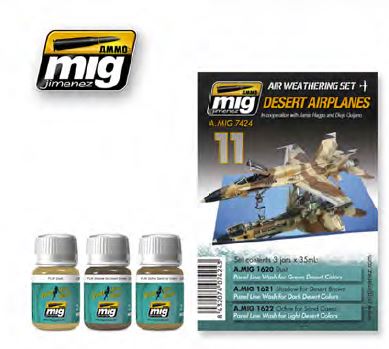 AMMO of Mig Jimenez A.MIG 7424 Desert Airplanes - In cooperation with Jamie Haggo and Diejo Quijano Set