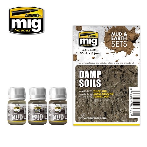 AMMO of Mig Jimenez A.MIG 7439 Damp Soils Set