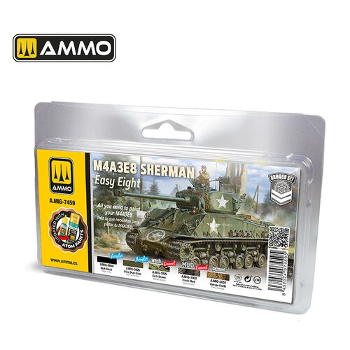 AMMO of Mig Jimenez 7459 M4A3E8 Sherman Easy Eight Set