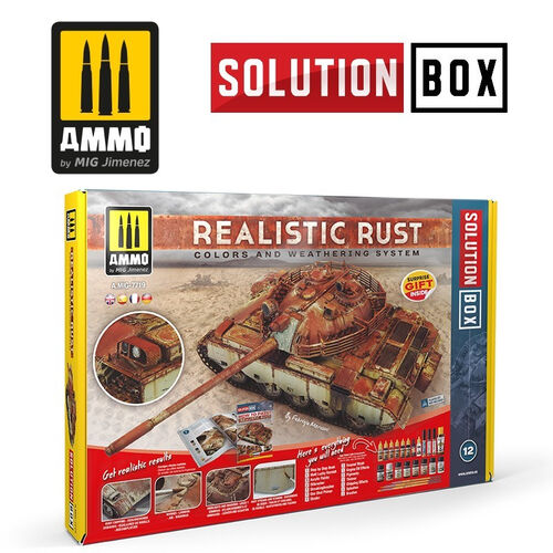 AMMO of Mig Jimenez A.MIG 7719 Realistic Rust - Solution Box 12