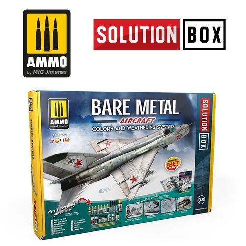 AMMO of Mig Jimenez A.MIG 7721 Bare Metal Aircraft - Solution Box 08