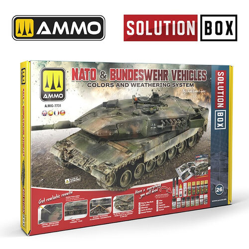 AMMO of Mig Jimenez 7731 Solution Box 26 - NATO & Bundeswehr Vehicles