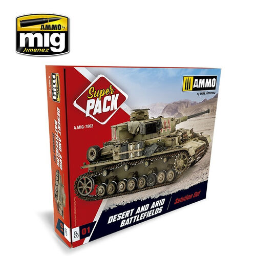 AMMO of Mig Jimenez A.MIG 7802 Desert And Arid Battlefields - Solution Set 01