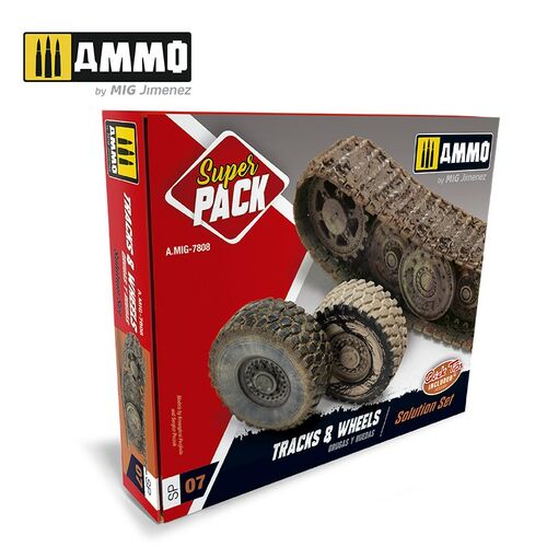 AMMO of Mig Jimenez 7808 Super Pack Tracks & Wheels Set