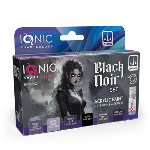AMMO of Mig Jimenez IONIC-0502 Black Noir Set