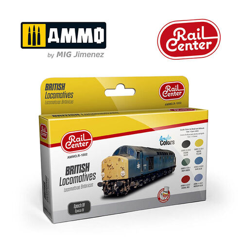 AMMO of Mig Jimenez R1002 AMMO RAIL CENTER - British Locomotives Epoch IV