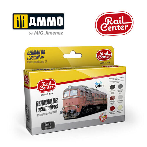AMMO of Mig Jimenez R1004 AMMO RAIL CENTER - German DR Locomotives Epoch IV
