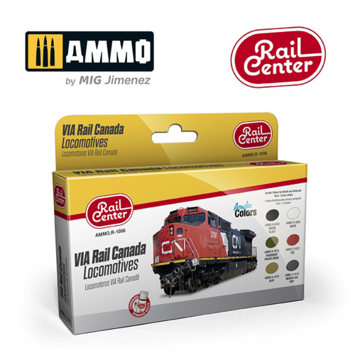 AMMO of Mig Jimenez R1006 AMMO RAIL CENTER - Via Rail Canada Locomotives