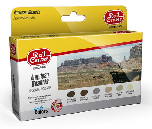 AMMO of Mig Jimenez R1030 Rail Center - American Deserts Set