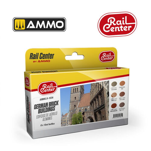 AMMO of Mig Jimenez R1034 Rail Center - German Brick Buildings