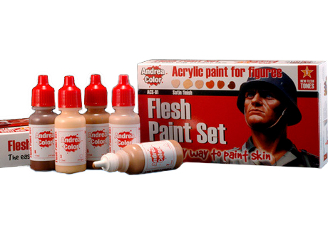Andrea Miniatures ACS001 Flesh Paint Set (6 Colours)