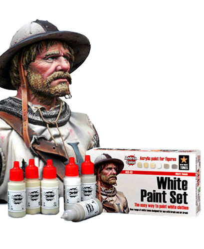 Andrea Miniatures ACS003 White Paint Set (6 Colours)