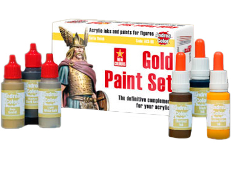 Andrea Miniatures ACS008 Gold Paint Set (6 Colours)