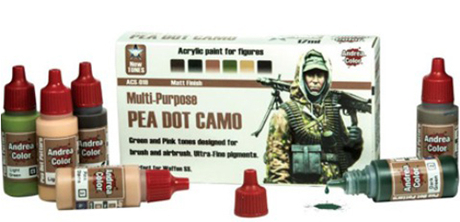 Andrea Miniatures ACS018 Pea Dot Camo Paint Set