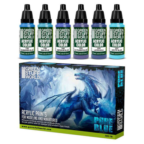 Green Stuff World 10116 Pure Blue - Matt Acrylic Paint Set